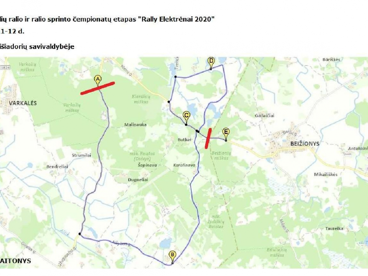 Kaišiadorių rajono savivaldybės teritorijoje numatyta ralio varžybų ...